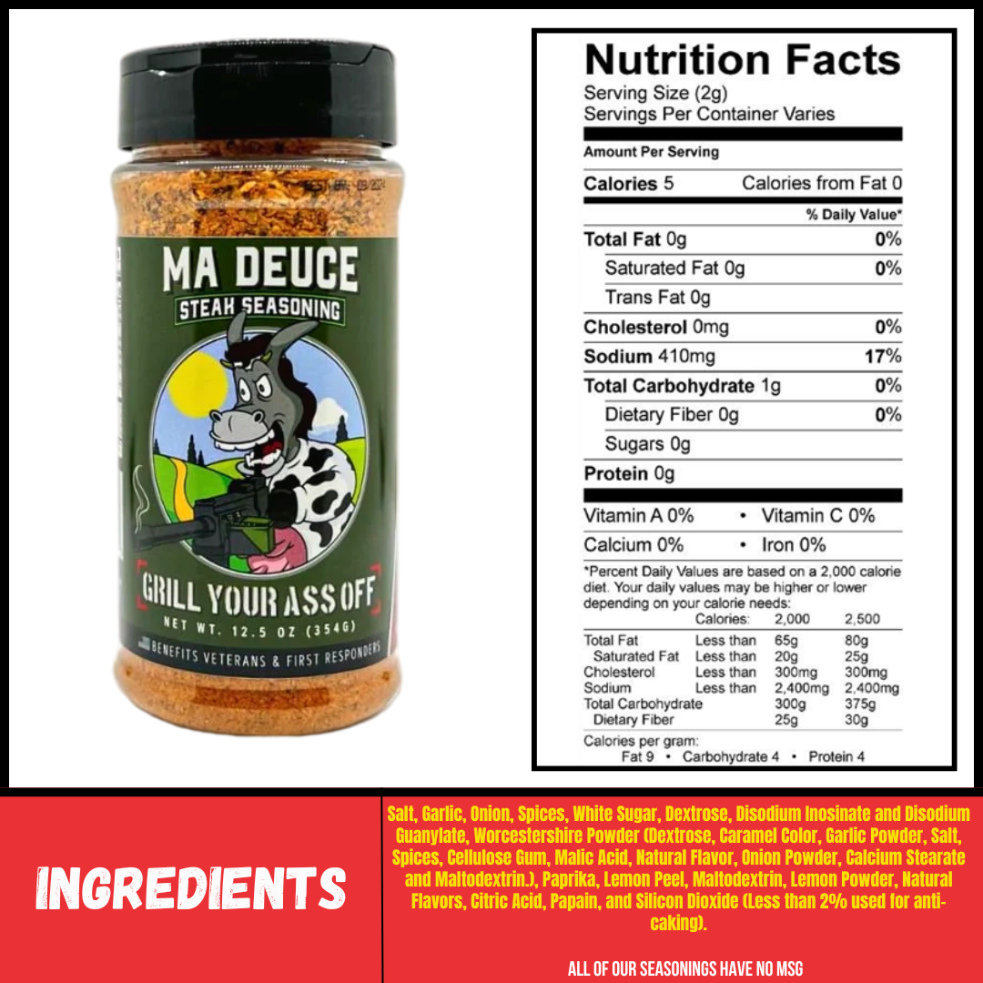 Ma Deuce Steak Seasoning — Grill Your Ass Off