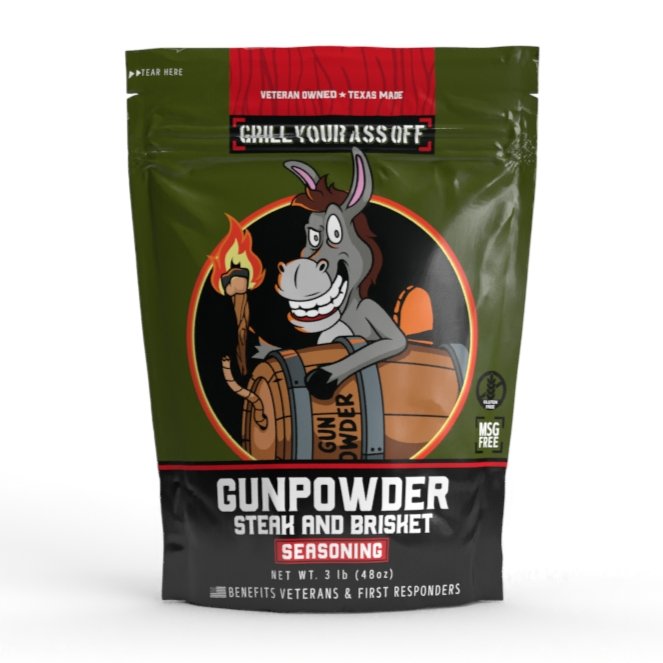 Gunpowder Steak & Brisket Seasoning – Grill Your Ass Off